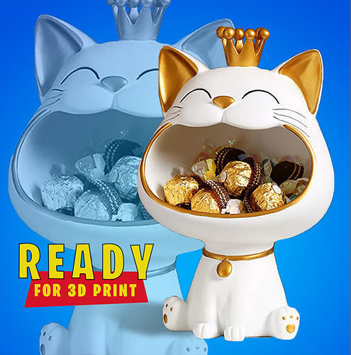 cute cat 3D model 3D printable | CGTrader