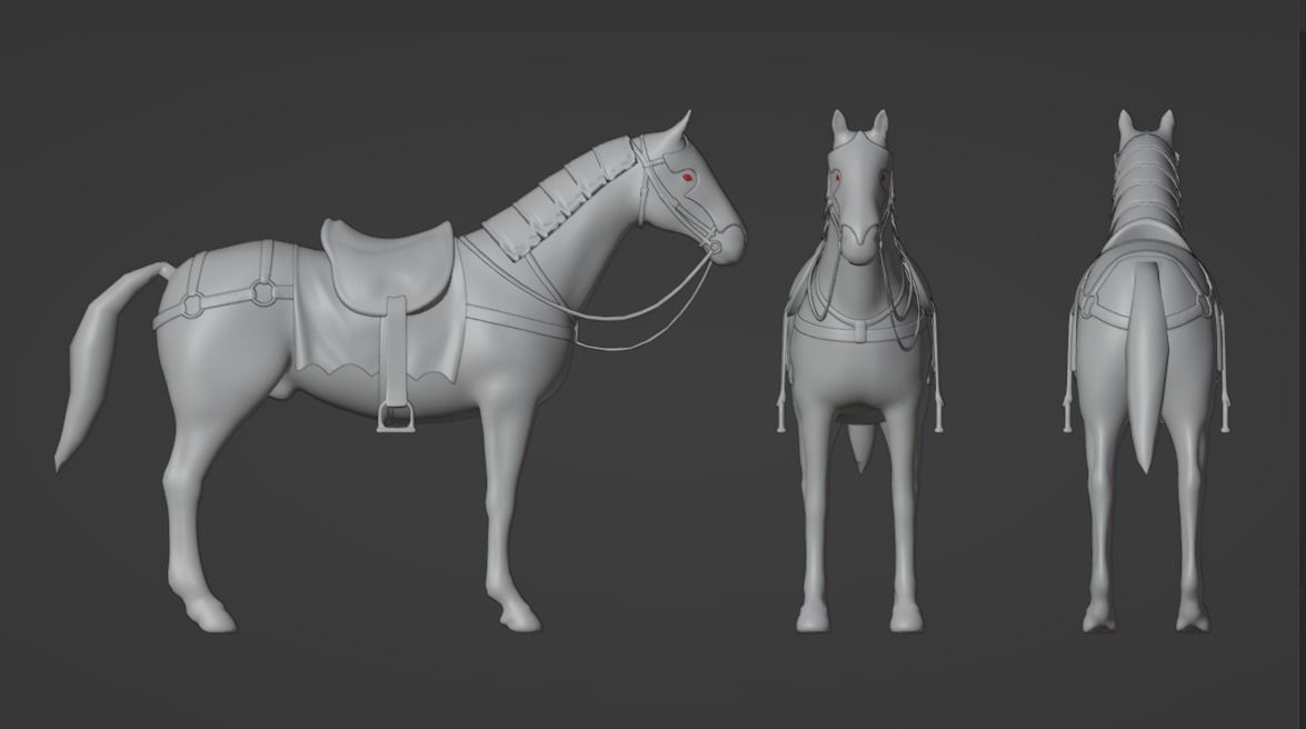 LOW POLY HORSE GAME MODEL 3D model | CGTrader
