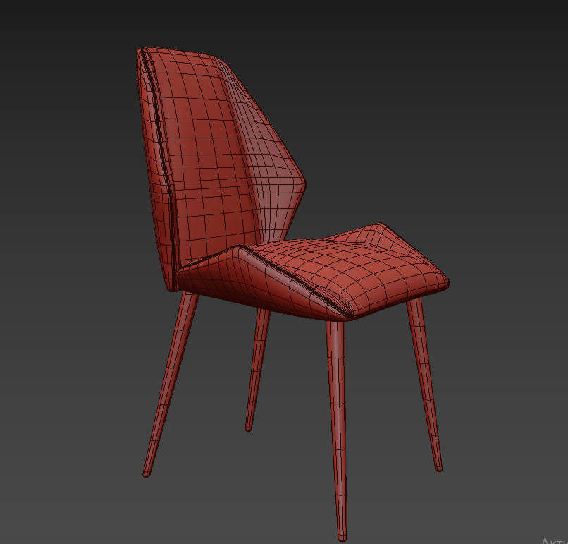 Origami chair 3D model | CGTrader