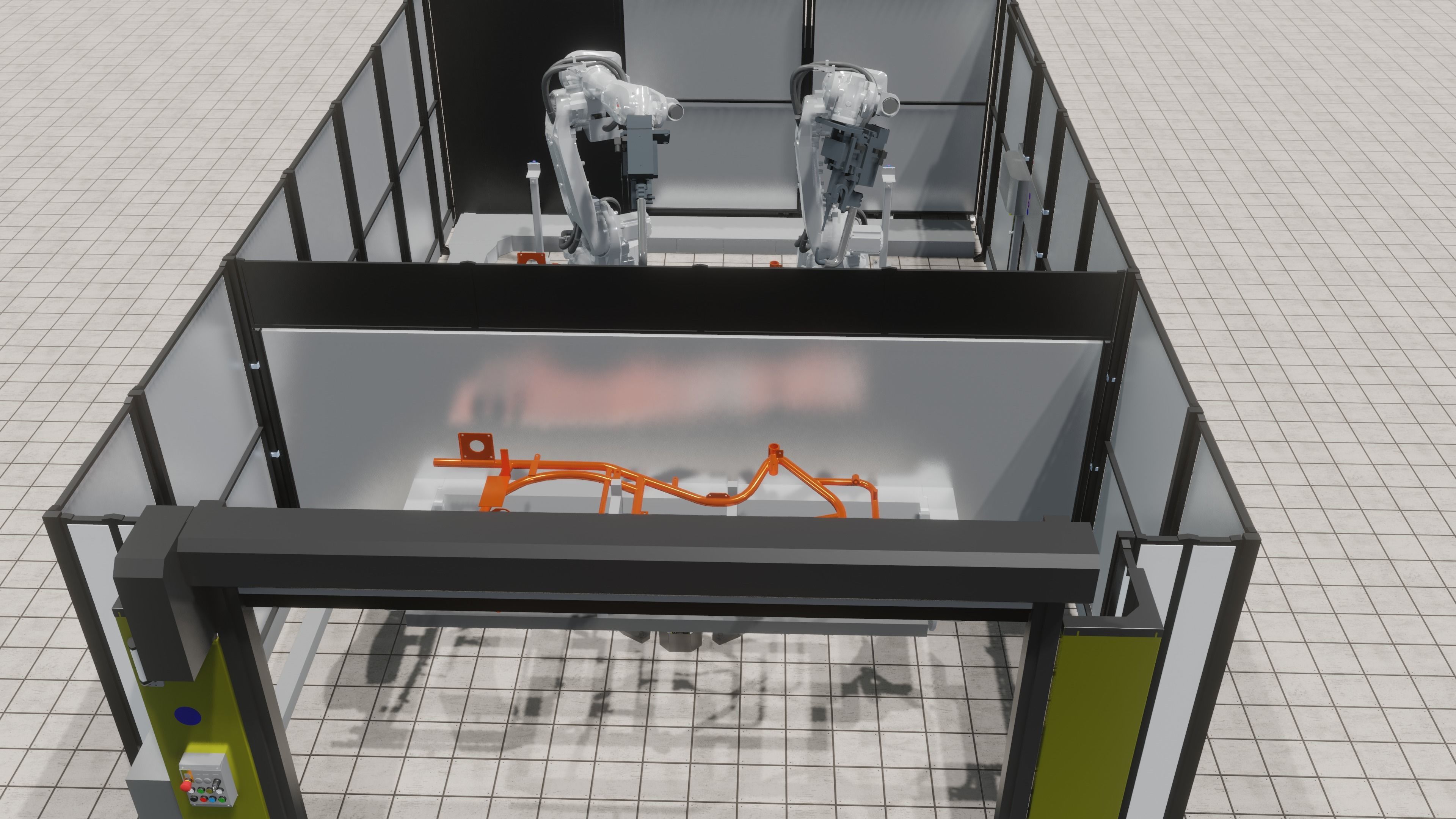 3D model Industrial - FULL Procees 3D Simulation Sport Welding Robot ...