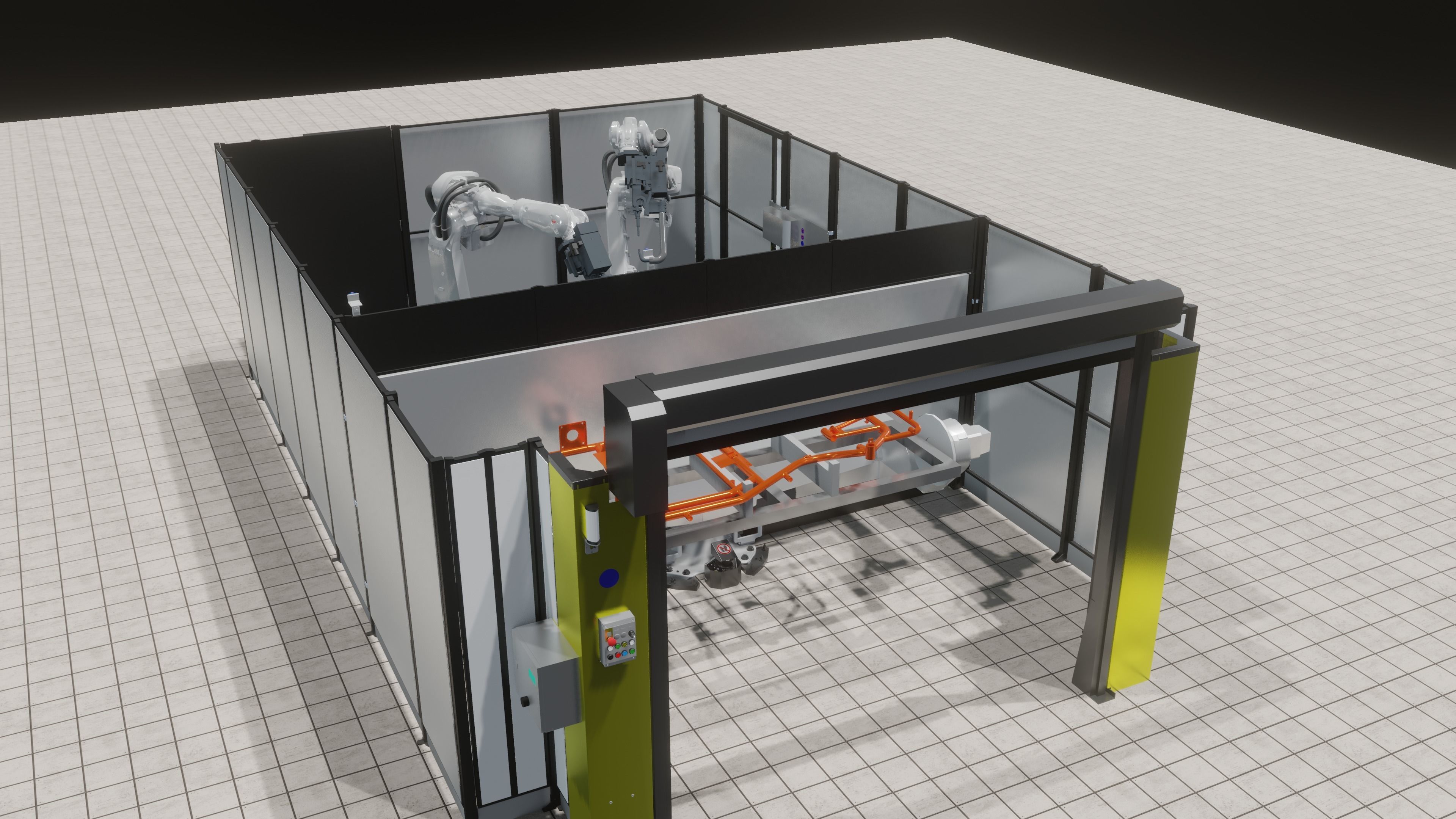 3D model Industrial - FULL Procees 3D Simulation Sport Welding Robot ...