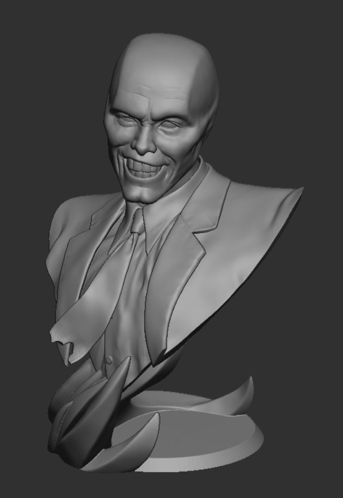 Jim Carrey The Mask Bust - Print Ready 3D model 3D printable | CGTrader