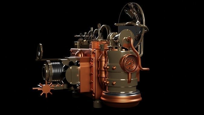 Steam punk camera 3D model | CGTrader