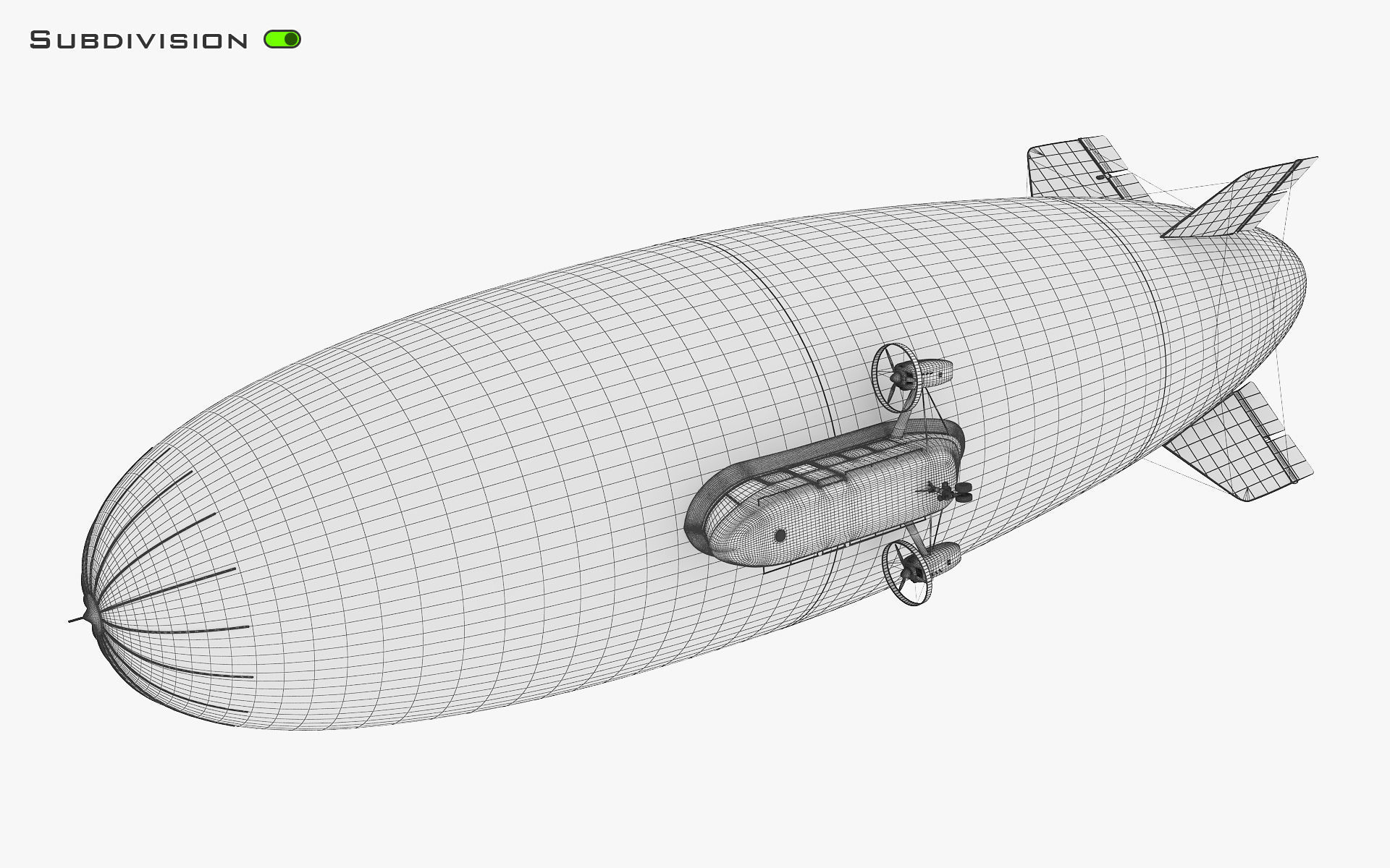 Blimp Airship v 1 3D model | CGTrader