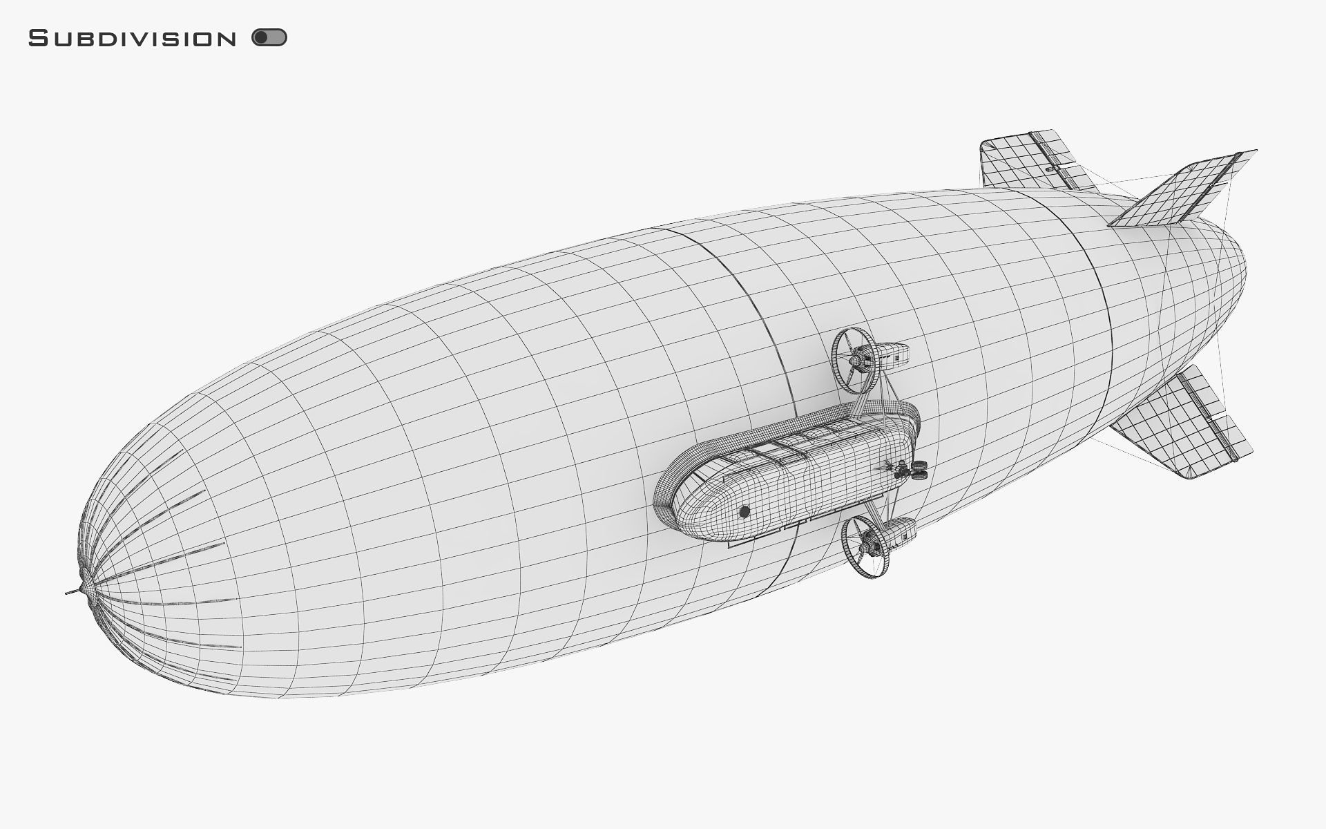 Blimp Airship v 1 3D model | CGTrader