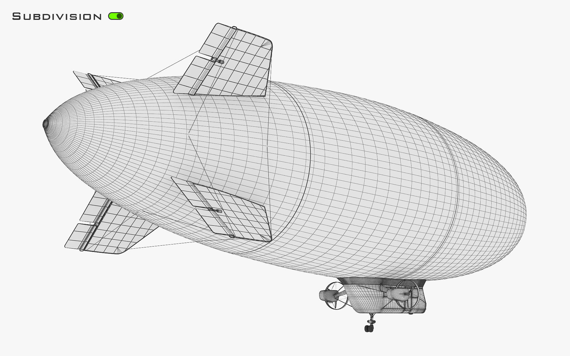 Blimp Airship v 1 3D model | CGTrader