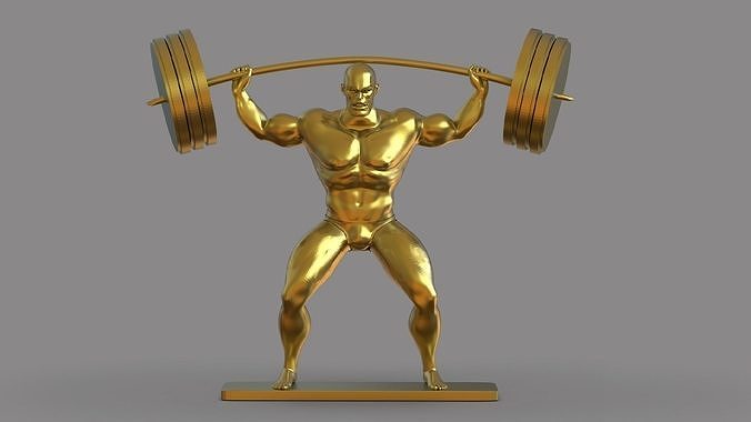 Strong Man Statue 3D model 3D printable | CGTrader