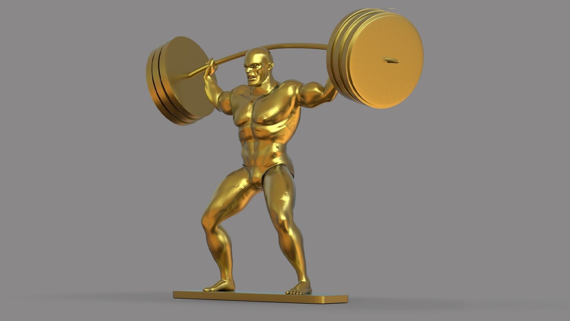 Strong Man Statue 3D model 3D printable | CGTrader