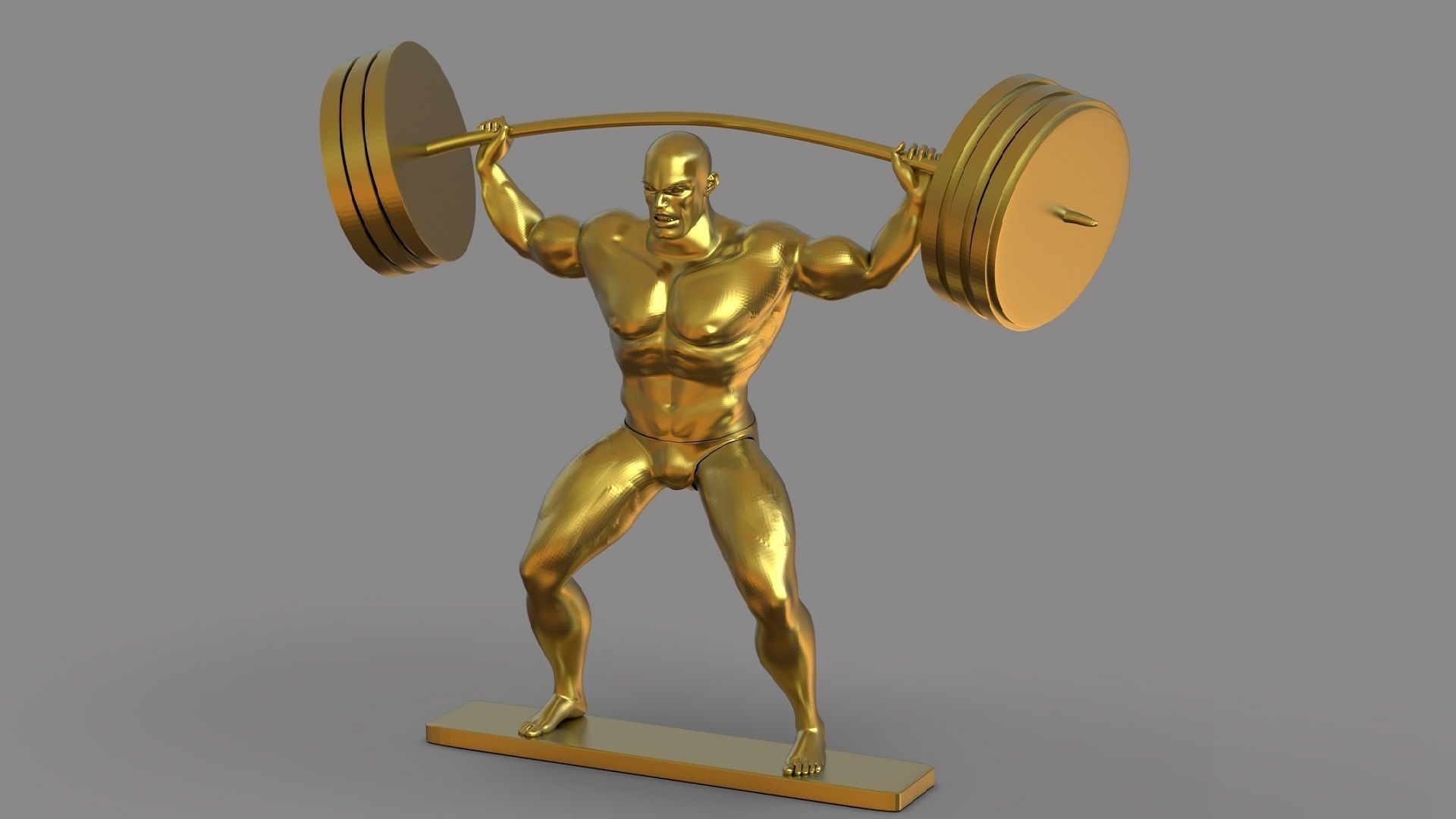 Strong Man Statue 3D model 3D printable | CGTrader