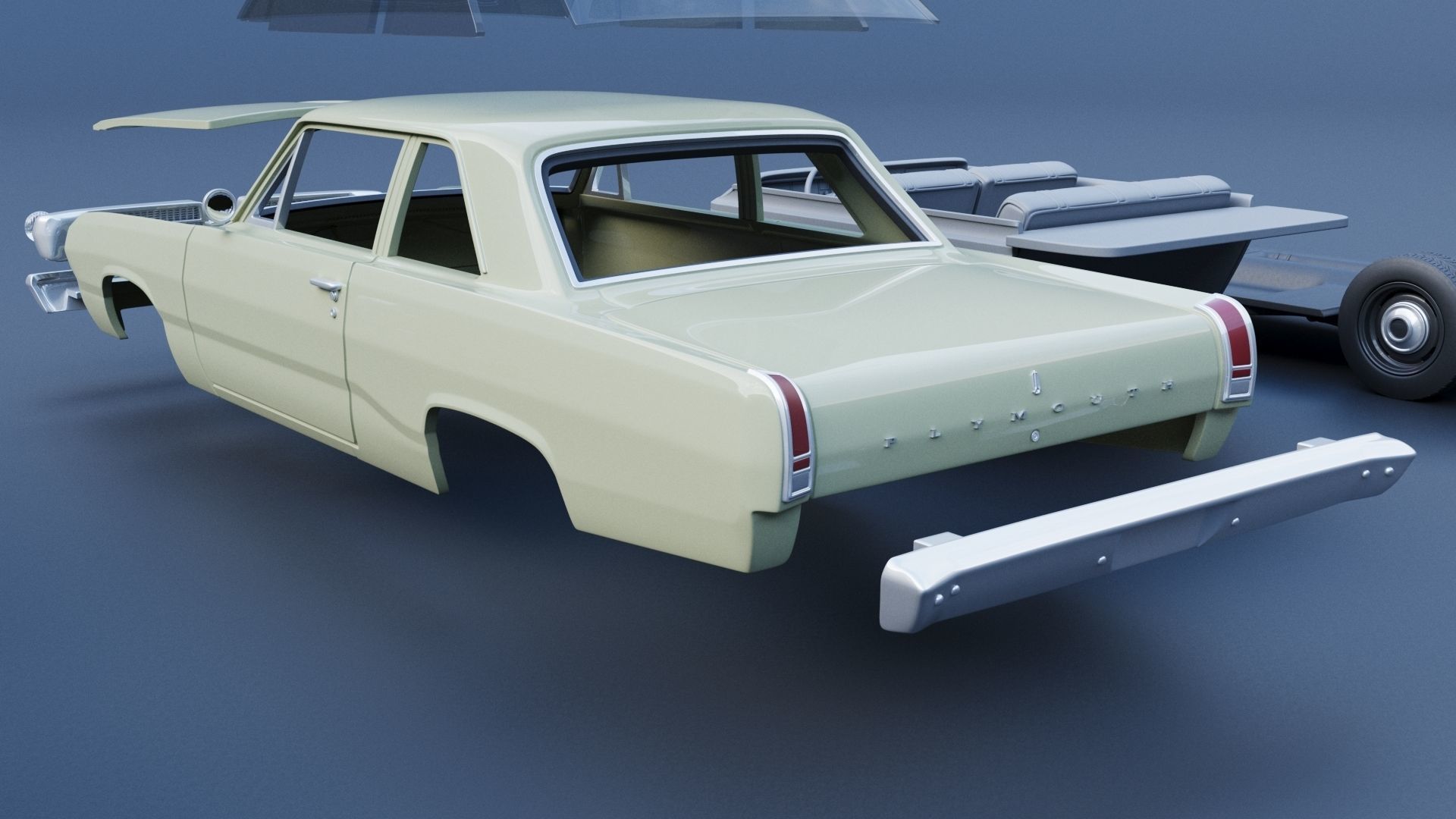 Plymouth Valiant 100 1967 3D model 3D printable | CGTrader