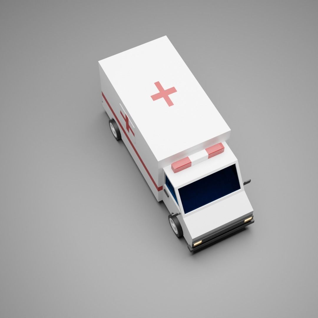 3D model ambulance VR / AR / low-poly | CGTrader