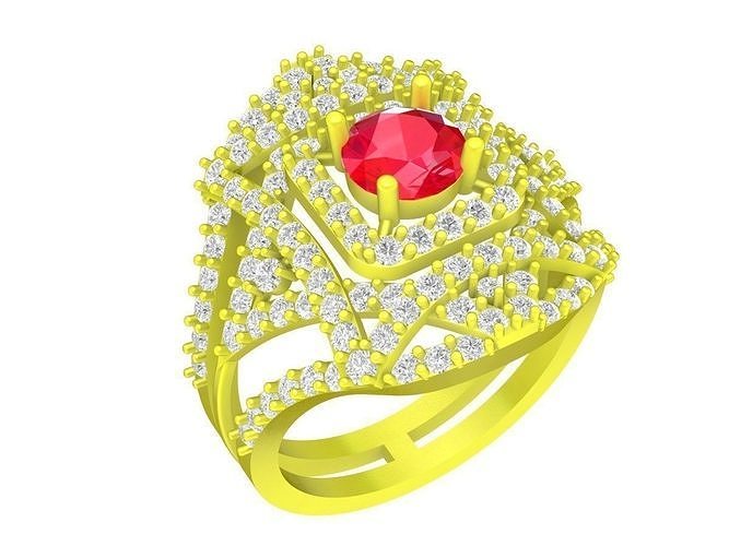 5094 vietnamese luxury diamond women ring 3D model 3D printable | CGTrader