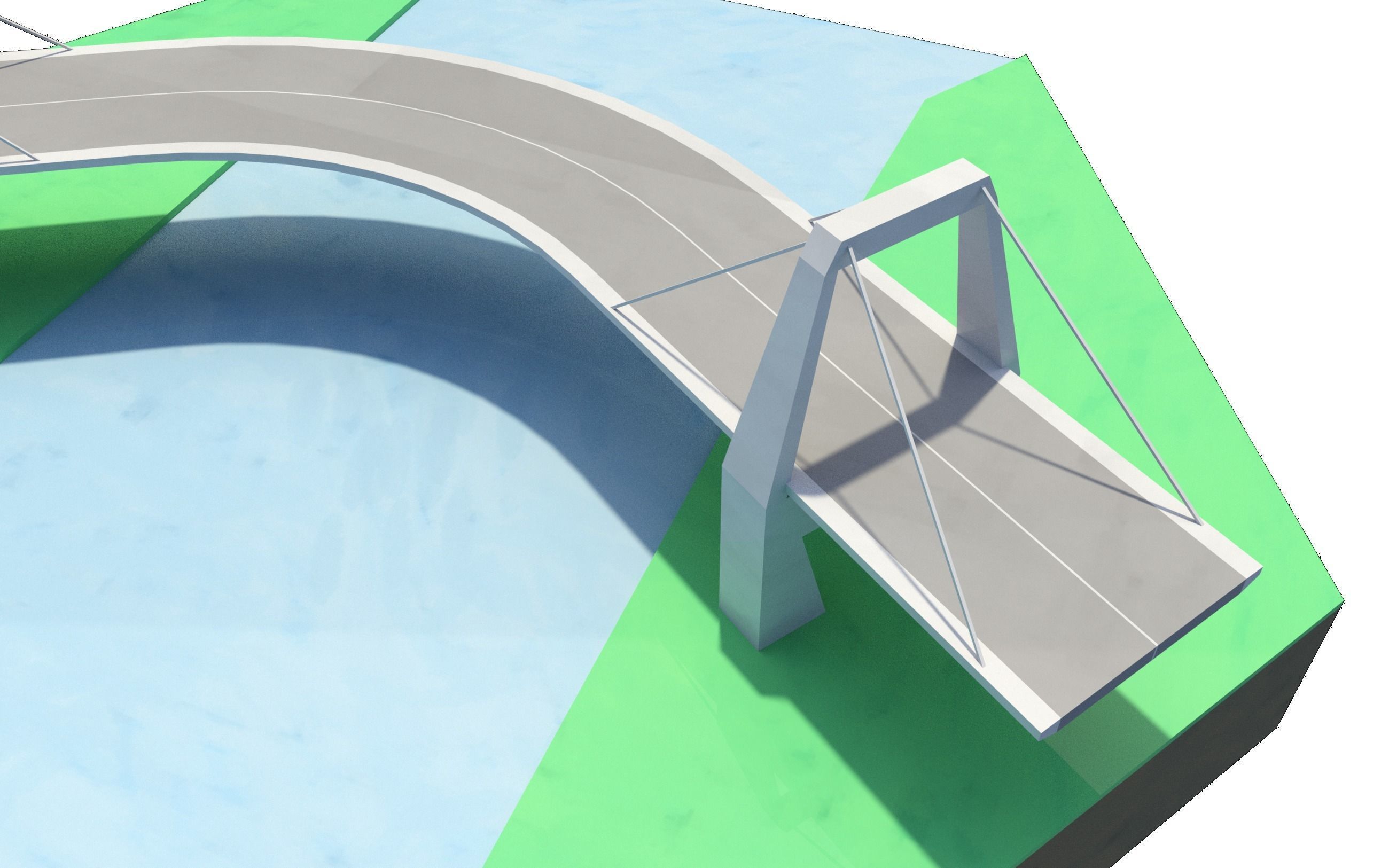 Road bridge hexagonal plant 3D model | CGTrader