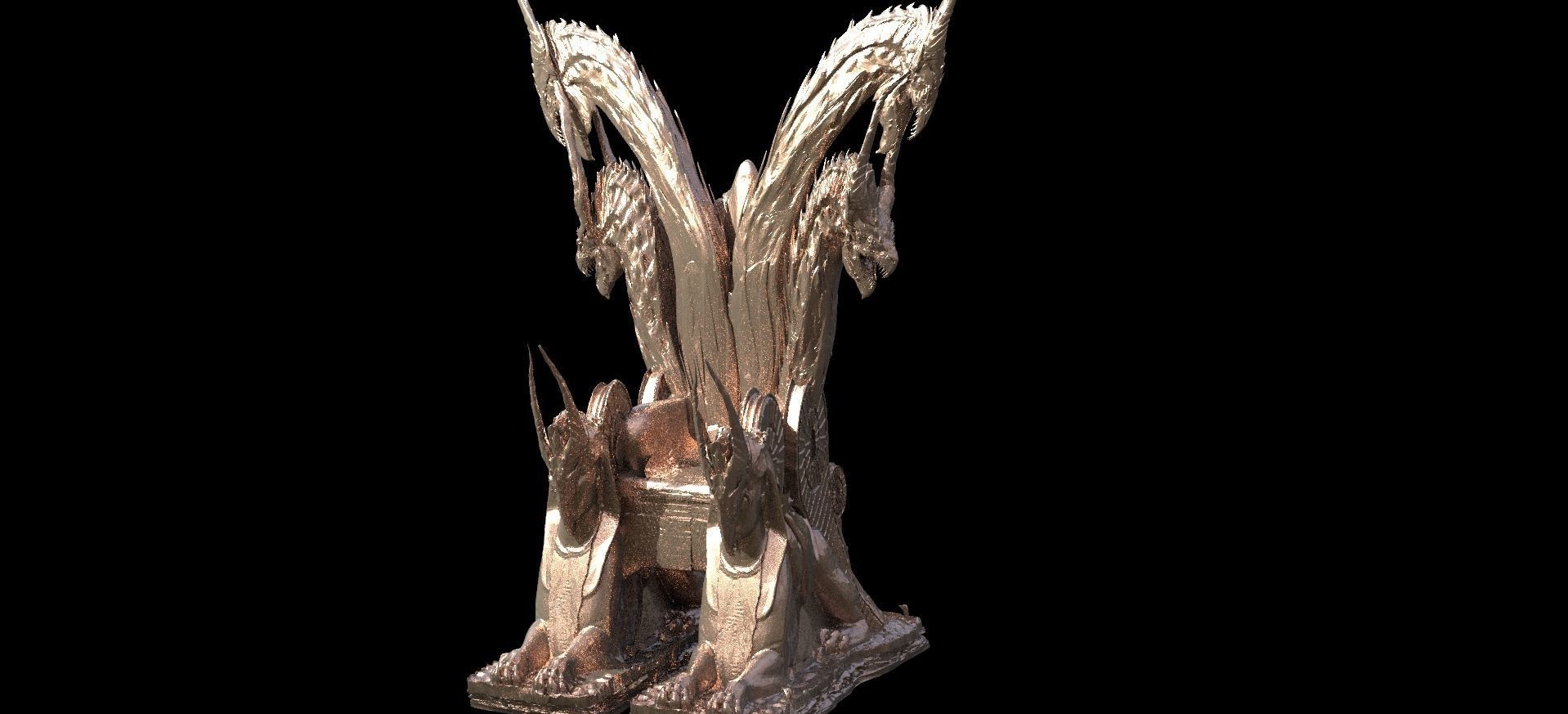 Serpent Throne Ancient 1 3D model | CGTrader