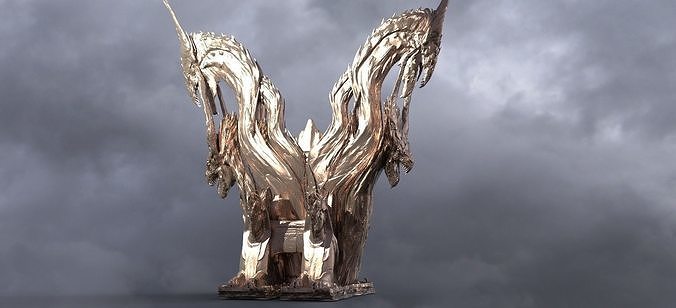 Ancient Serpent Throne 3 3D model | CGTrader