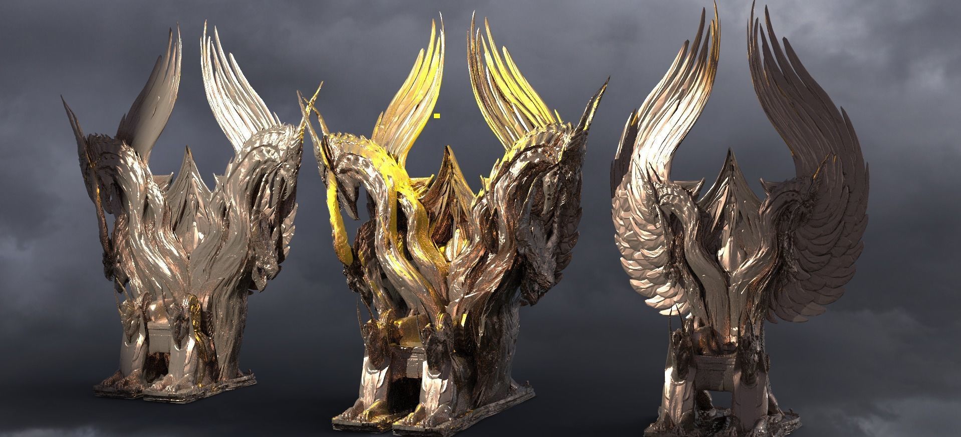 Serpent throne 3 designs 3D model | CGTrader