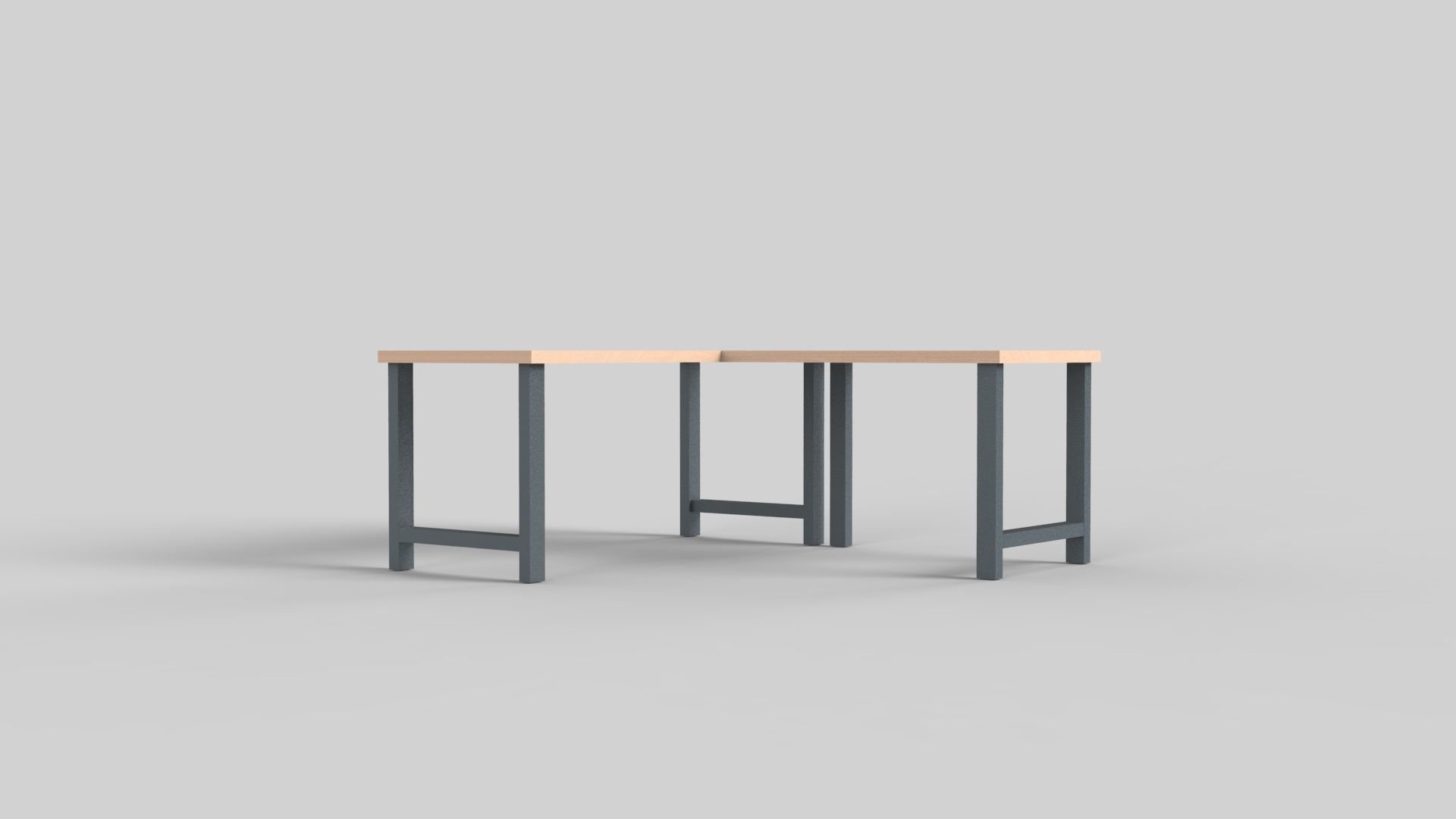 Uline H-8404 L-Shaped Industrial Packing Table free VR / AR / low-poly ...