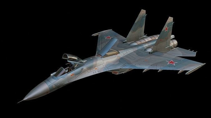 3D model Sukhoi Su-27 VR / AR / low-poly | CGTrader