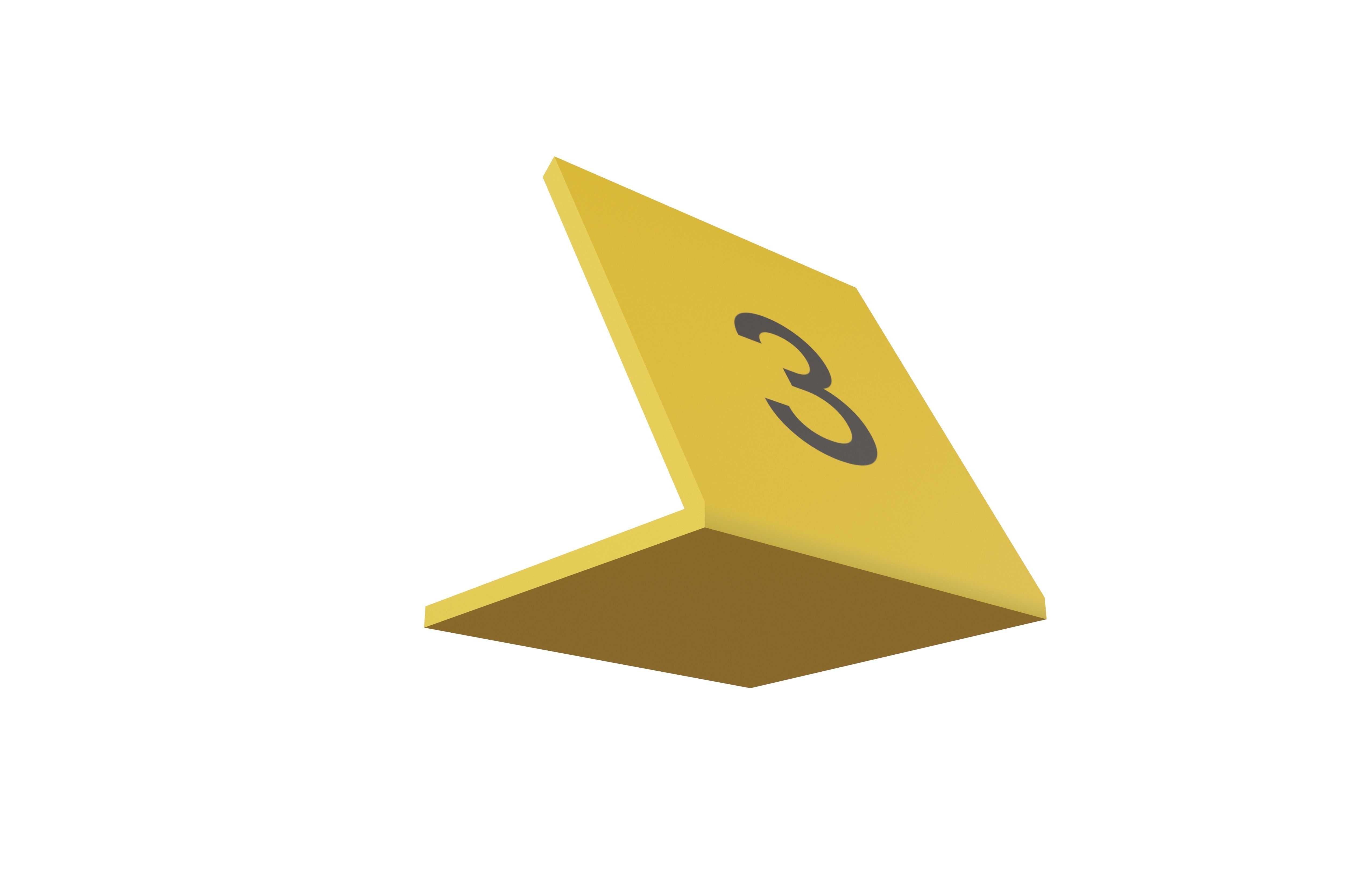 3D model Crime Evidence Number Tag 3 v1 001 VR / AR / low-poly | CGTrader