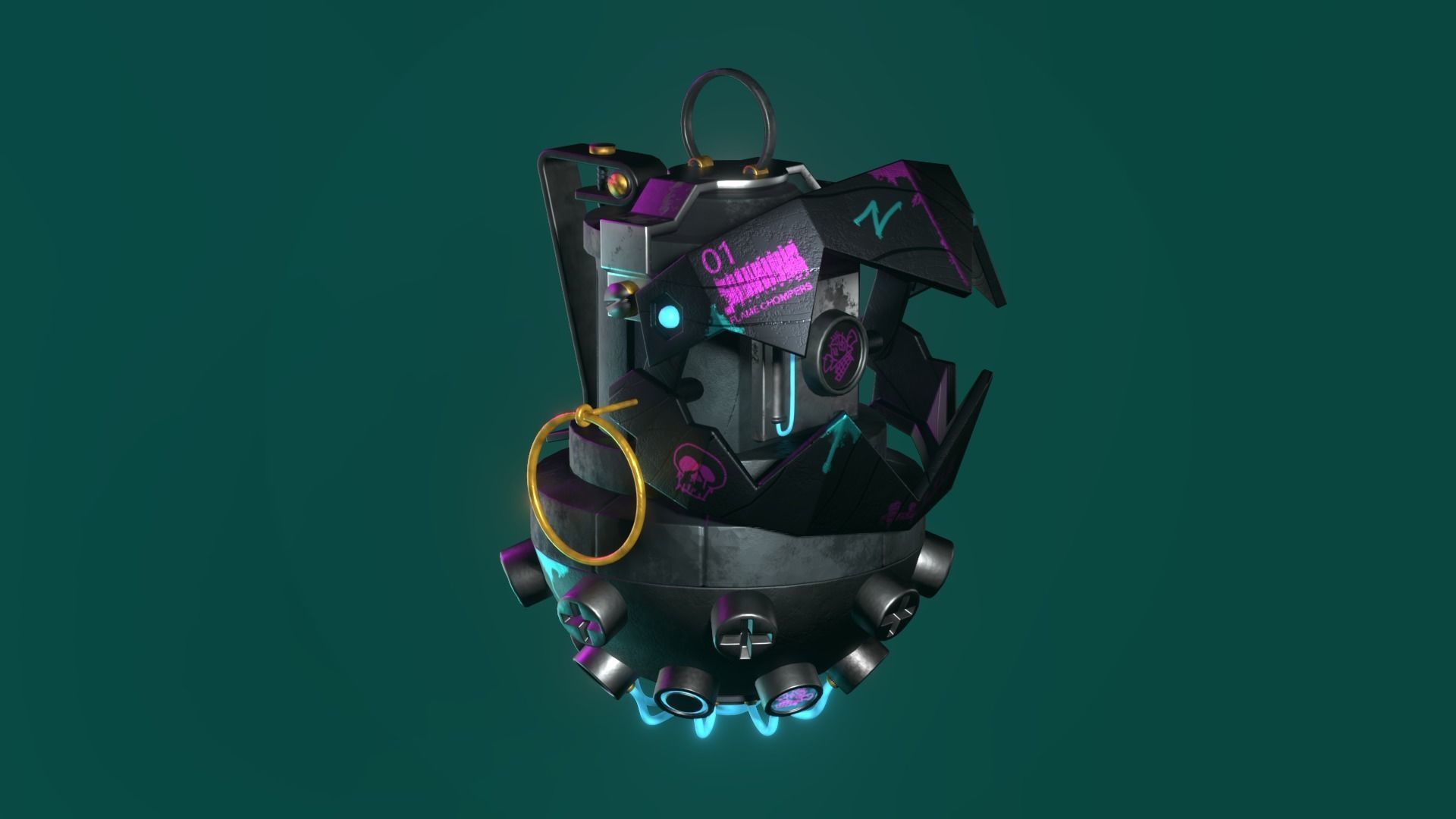 3D model Arcane Jinx Flame Chompers VR / AR / low-poly | CGTrader