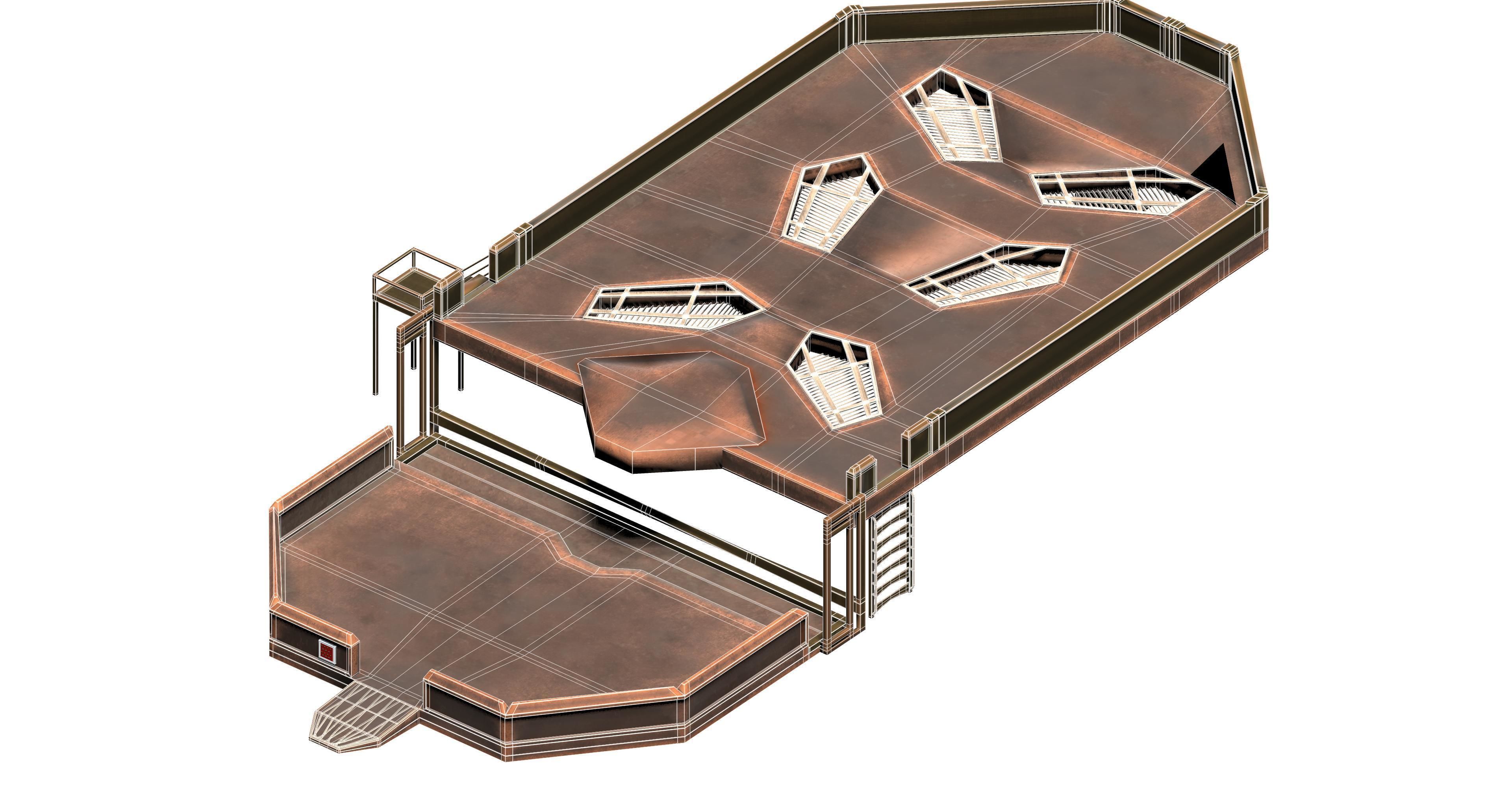 3D model Sci-fi metal platform VR / AR / low-poly | CGTrader