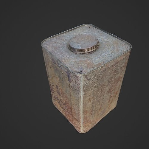 3D model Scanned Rusty Oil Can VR / AR / low-poly | CGTrader