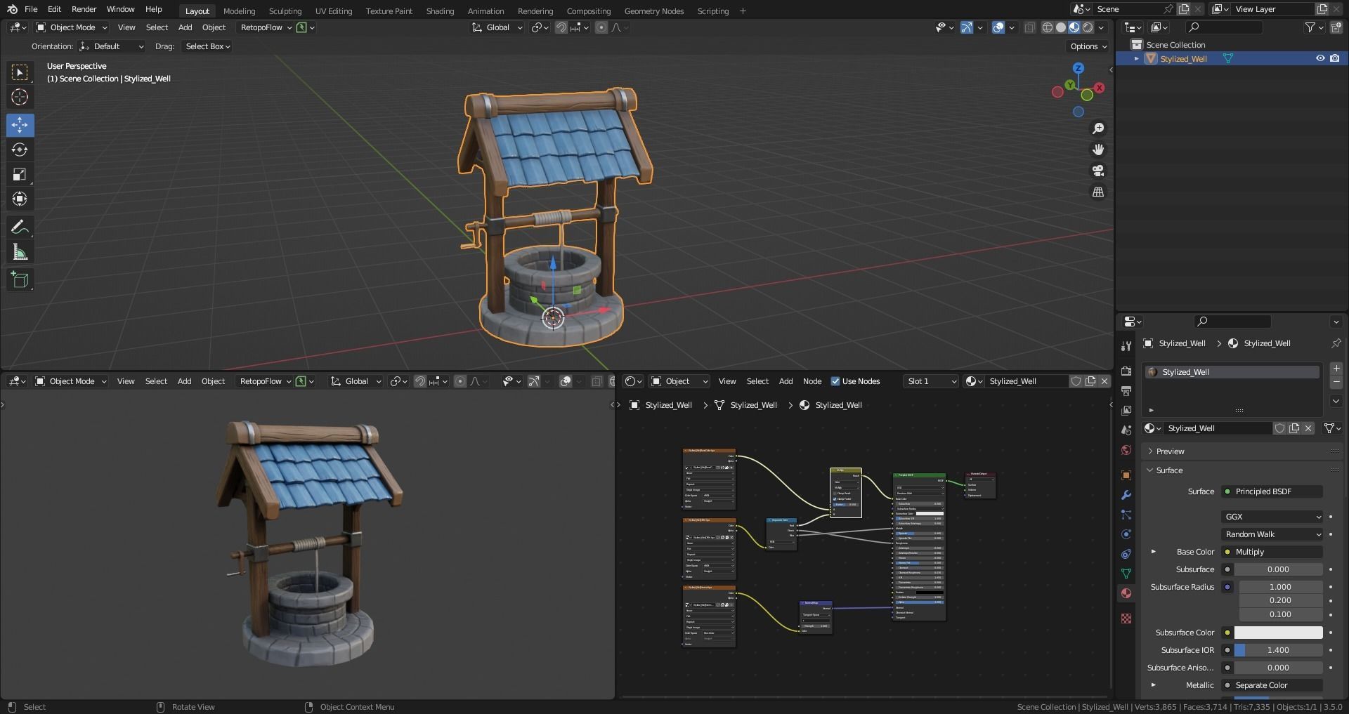 3D model Stylized Well VR / AR / low-poly | CGTrader
