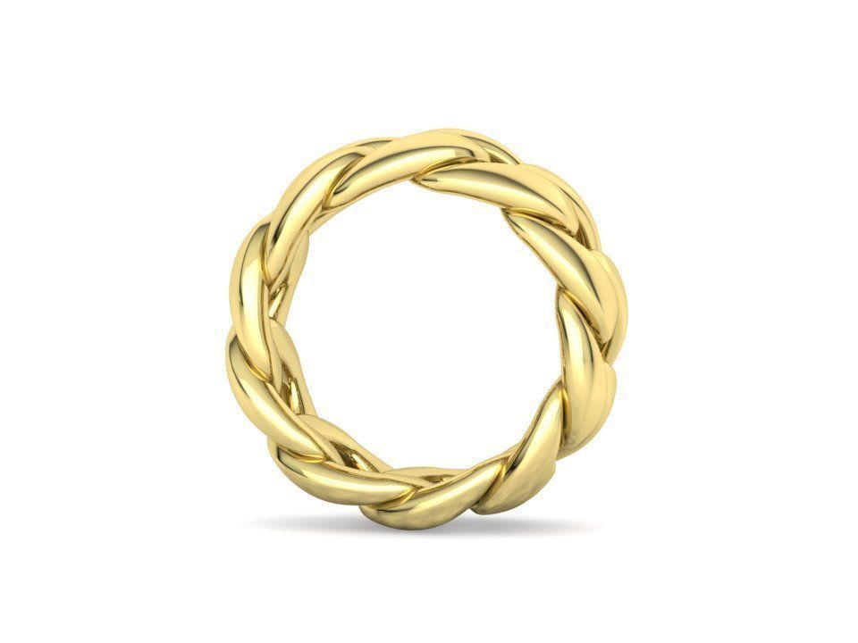 Heavy Cuban Chain Ring Miami Cuban Ring 3dmodel 5-8US sizes 3D model 3D printable | CGTrader