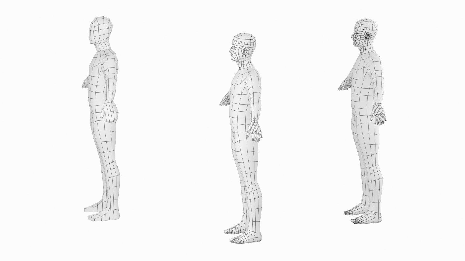 Natural Male in A-Pose Base Mesh 3D model | CGTrader