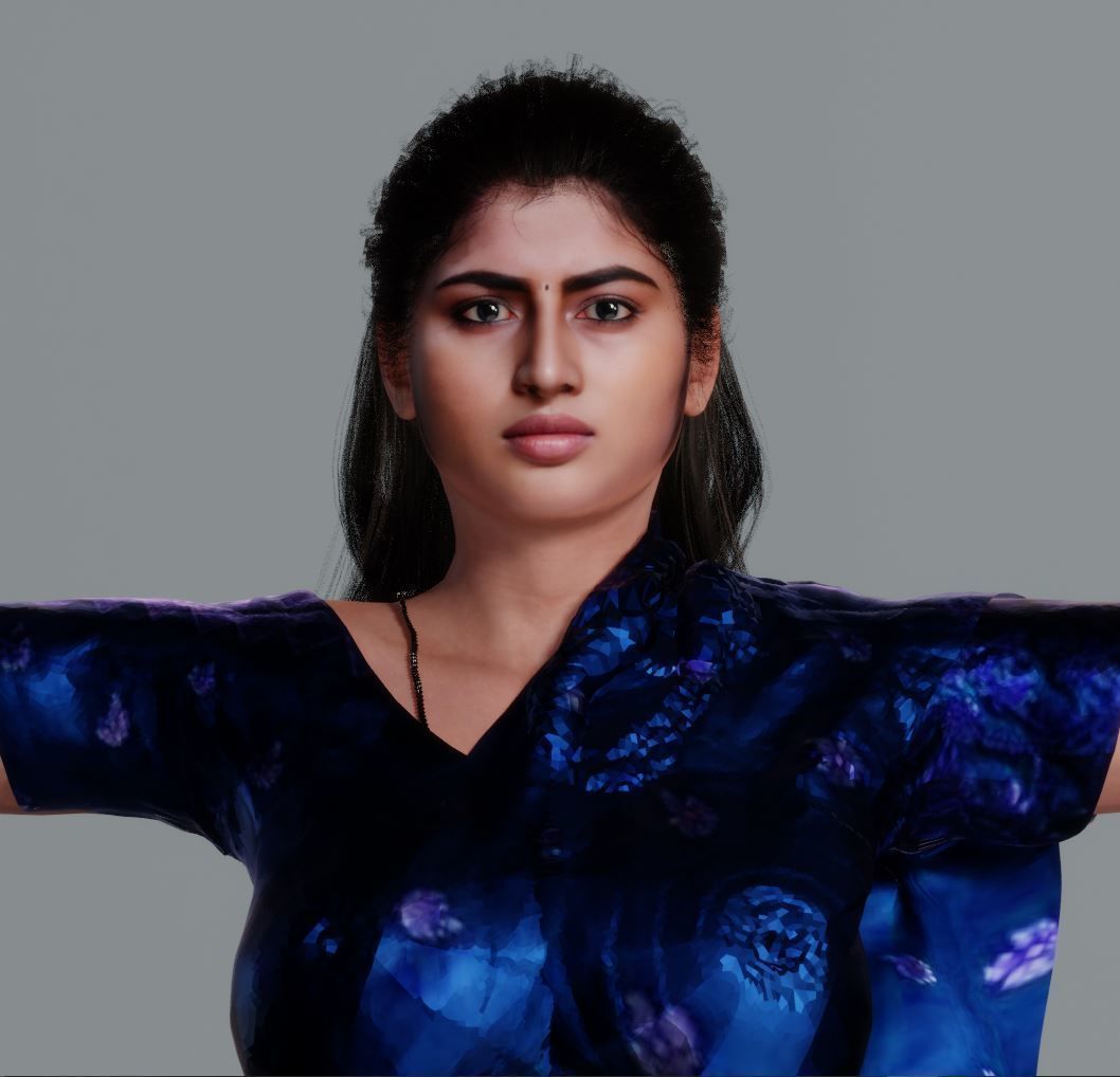 Indian Girl 3D model animated rigged | CGTrader