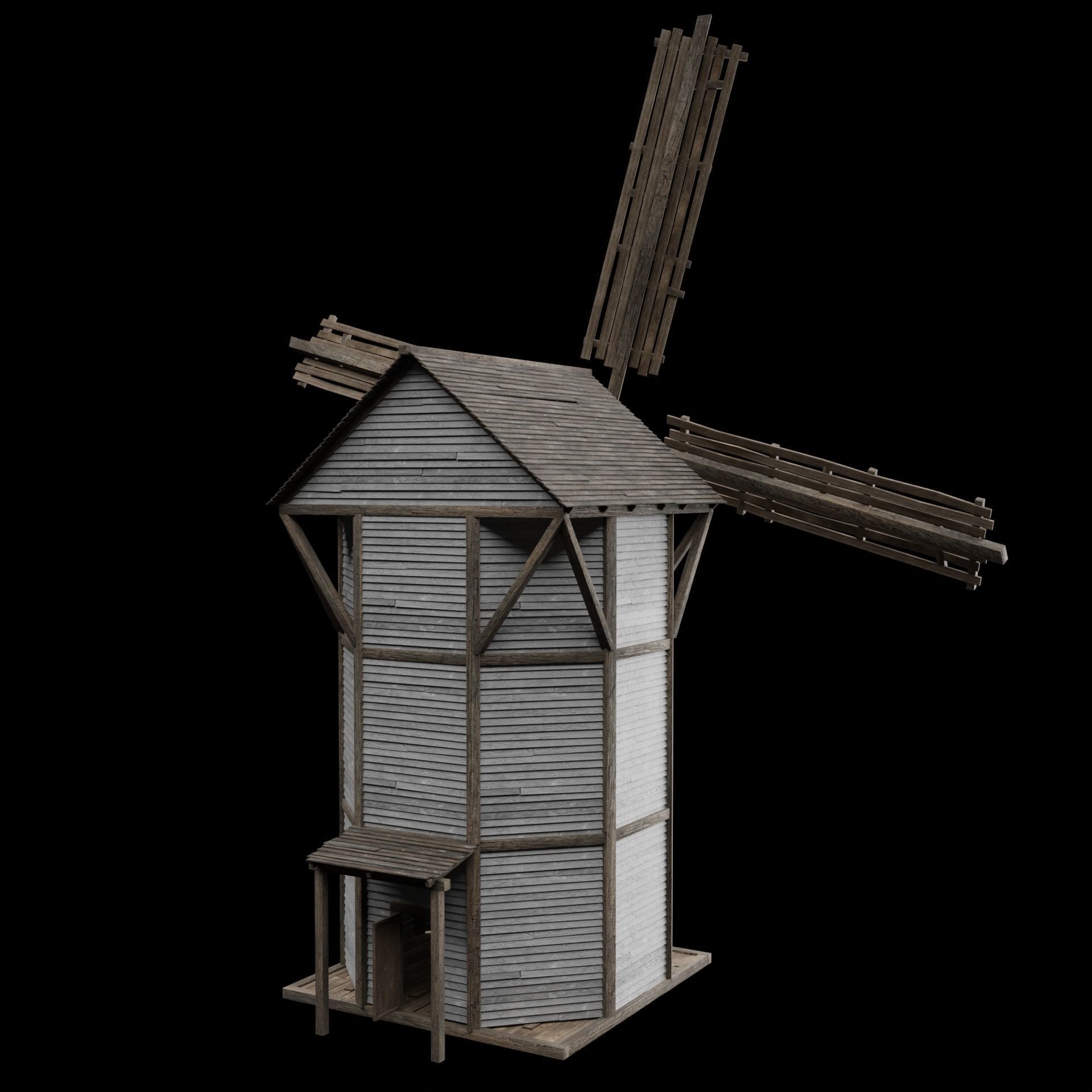 3D model WILD WEST WESTERN WINDMILL WIND MILL TURBINE COLLECTION VR / AR / low-poly | CGTrader