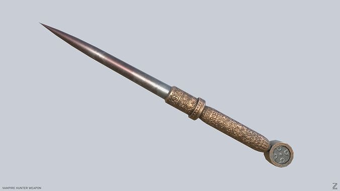 3D model Vampire hunter weapon VR / AR / low-poly | CGTrader