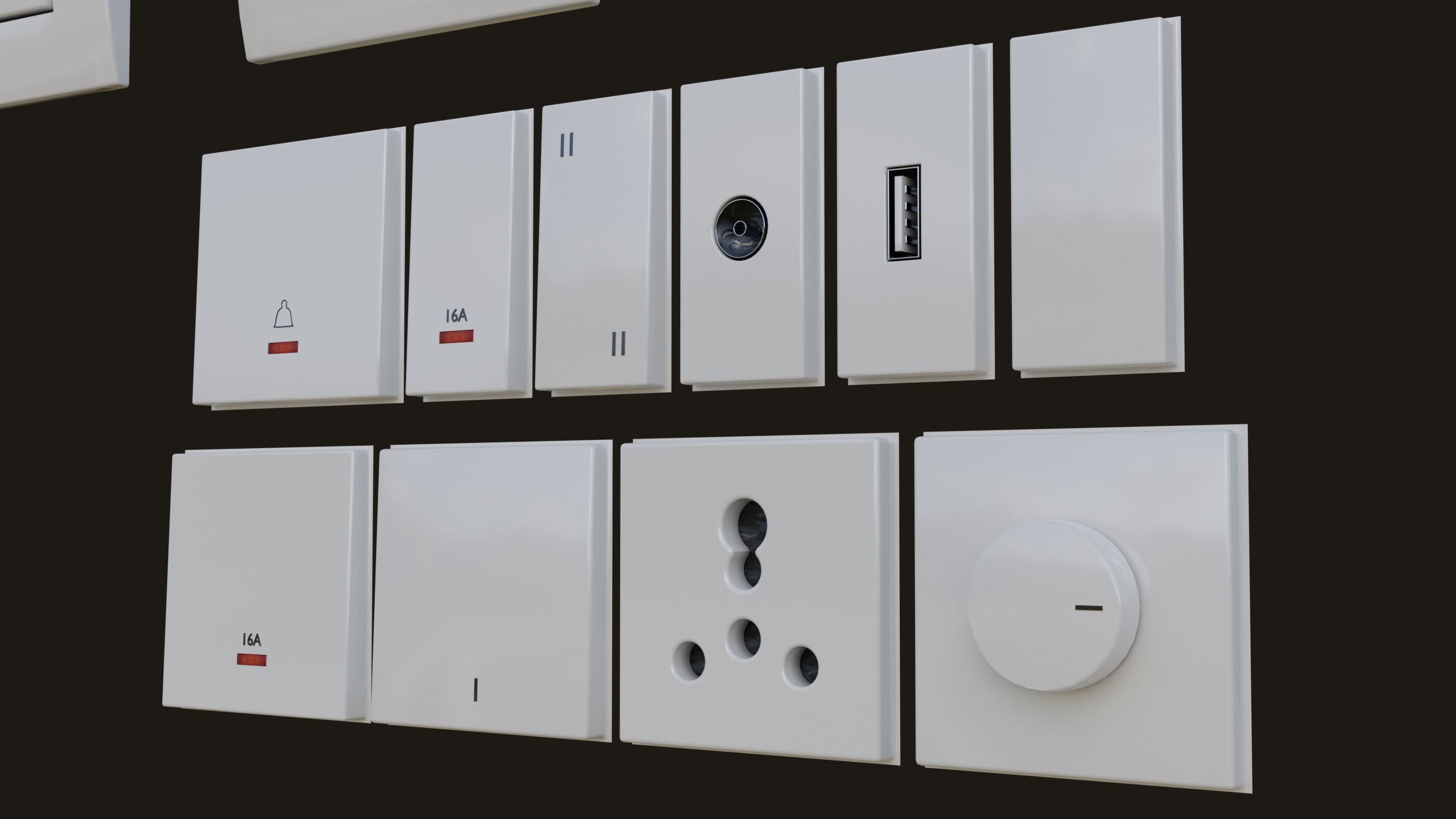 Switch board modular 3D model | CGTrader