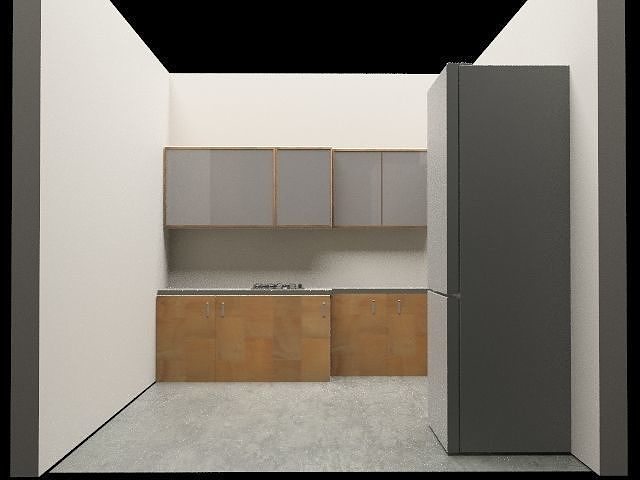 Simple L-shape Modular Kitchen 3D model | CGTrader