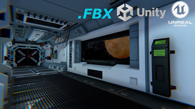 3D model Big Modular Sci-Fi Interior Pack VR / AR / low-poly | CGTrader