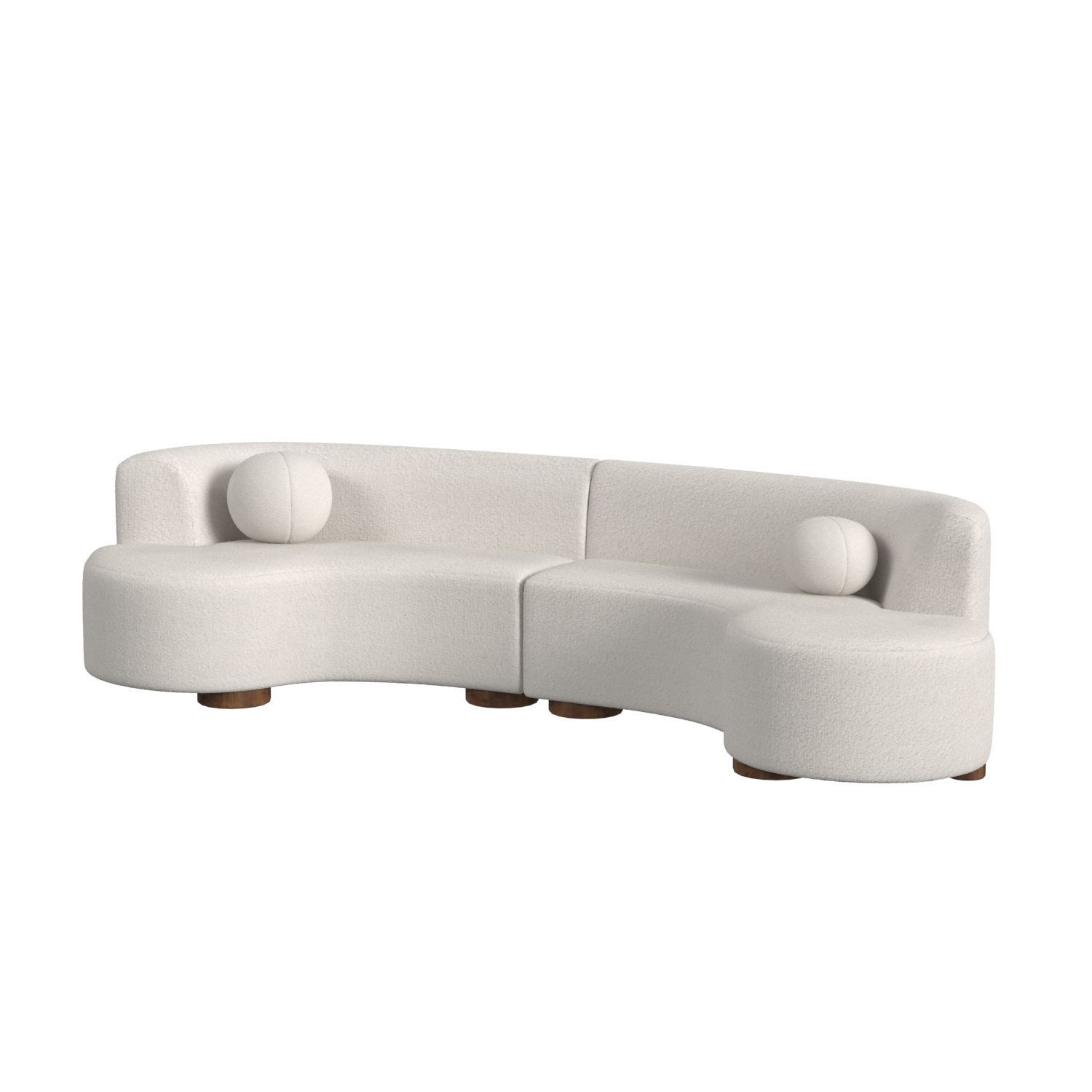 Unique Modular Curved Sofa with Teddy 3D model | CGTrader