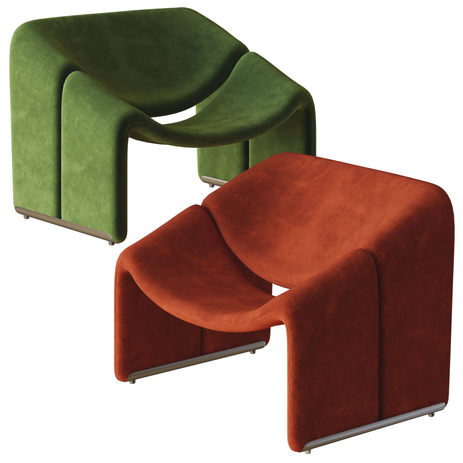 Groovy Chair by Pierre Paulin 3D model rigged | CGTrader