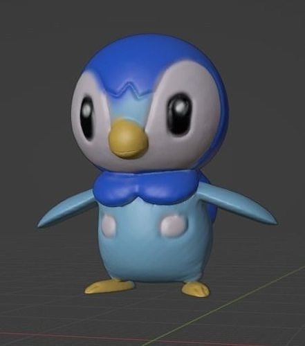 Piplup free 3D model 3D printable | CGTrader