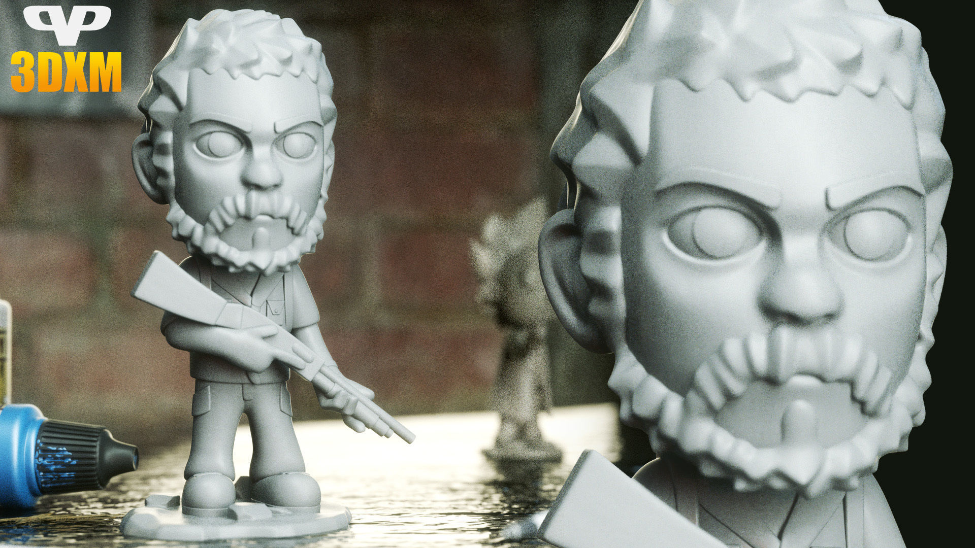 Joel Chibi Last of Us STL for 3D Printing ChibiSTL 3DXM 3D model 3D ...