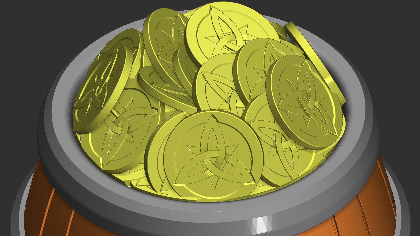 Genshin Impact Mora Coin Storage Container 3D model 3D printable | CGTrader
