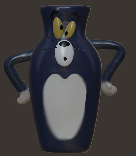 Tom Cat Vase - Tom and Jerry 3D model 3D printable | CGTrader