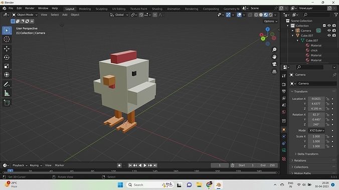 low poly hen free 3D model | CGTrader