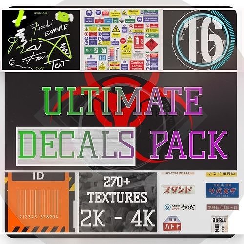 ULTIMATE DECALS PACK Texture | CGTrader