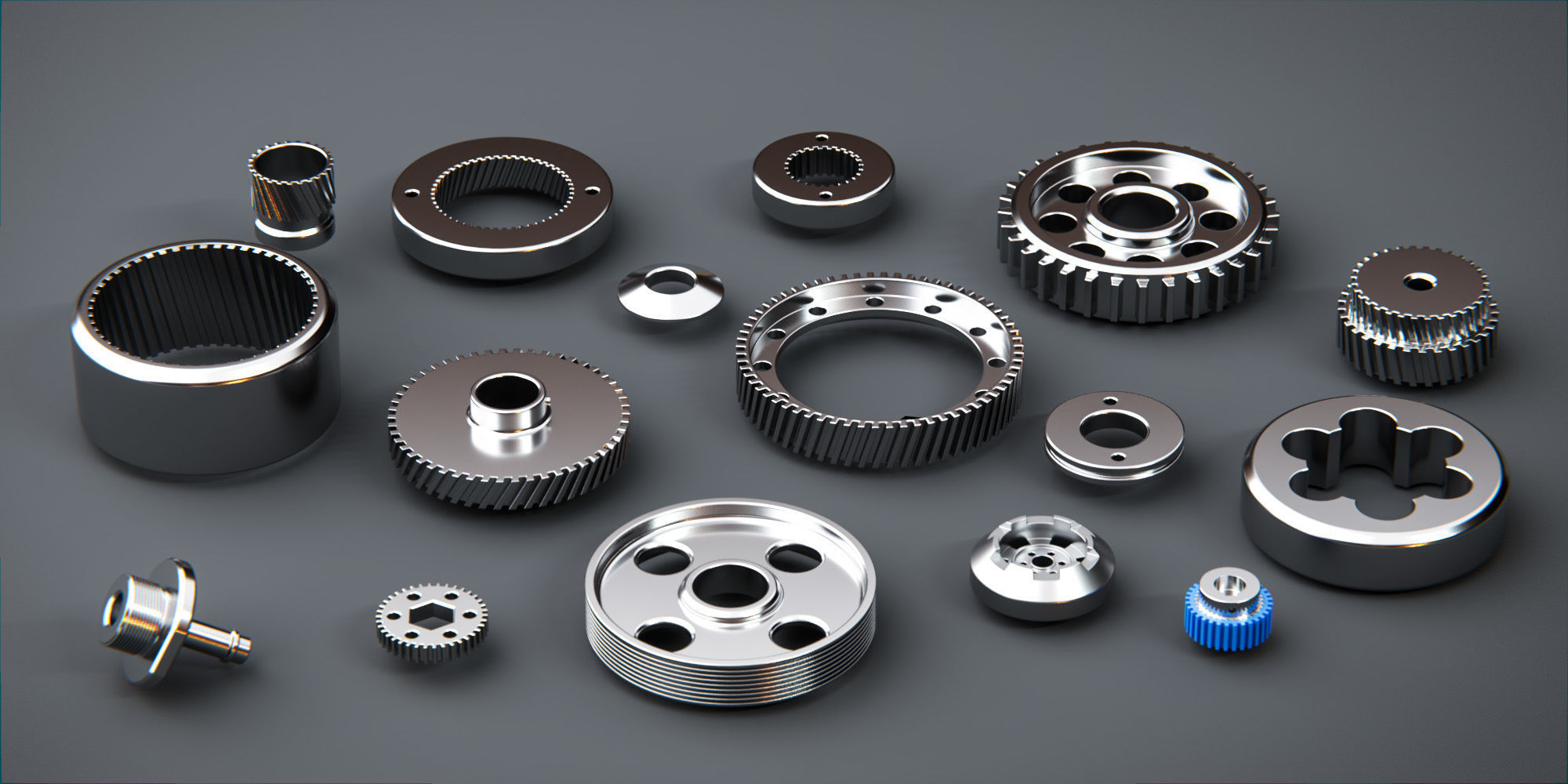 Mechanical Components Asset Pack Vol 2 for Blender 3D model | CGTrader