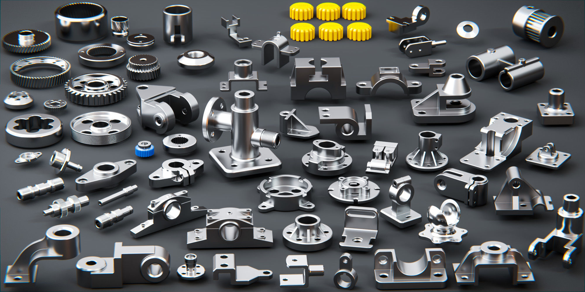 Mechanical Components Asset Pack Vol 2 for Blender 3D model | CGTrader
