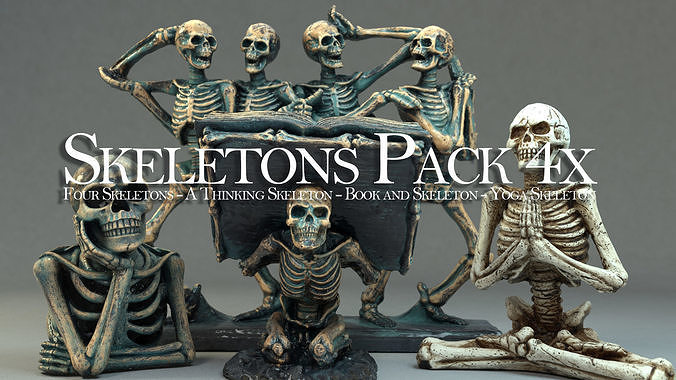 Skeletons Pack 4x 3D model | CGTrader