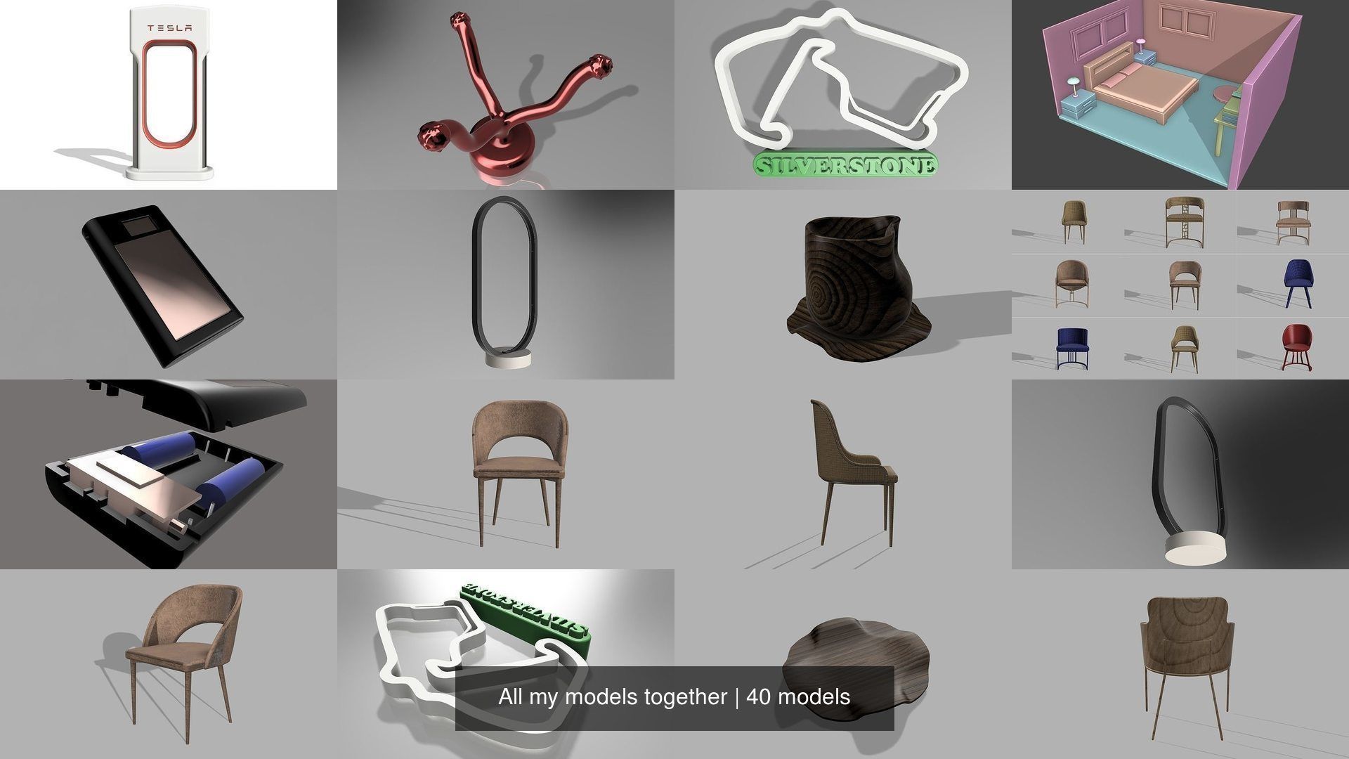 3D Model Collection All my models together VR / AR / low-poly | CGTrader