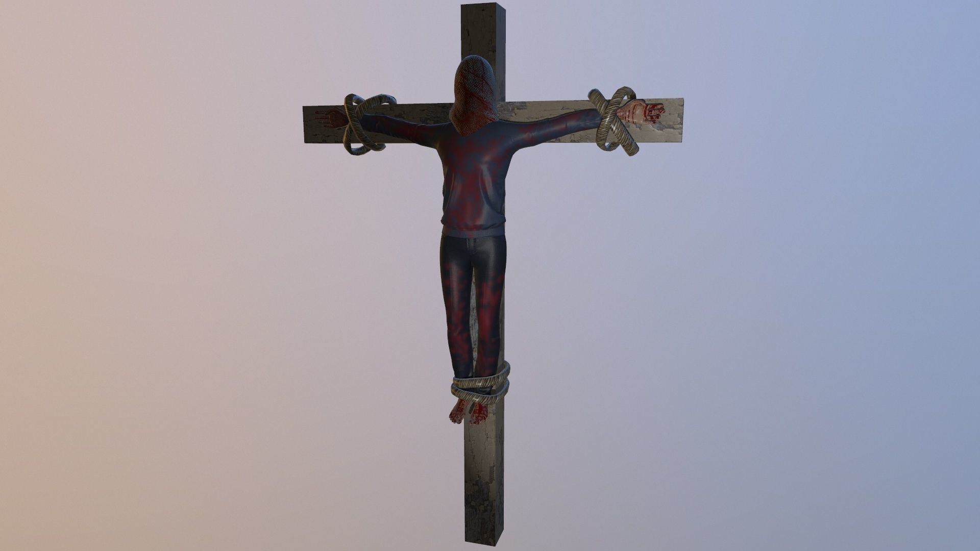 3D model crucified dead man VR / AR / low-poly | CGTrader