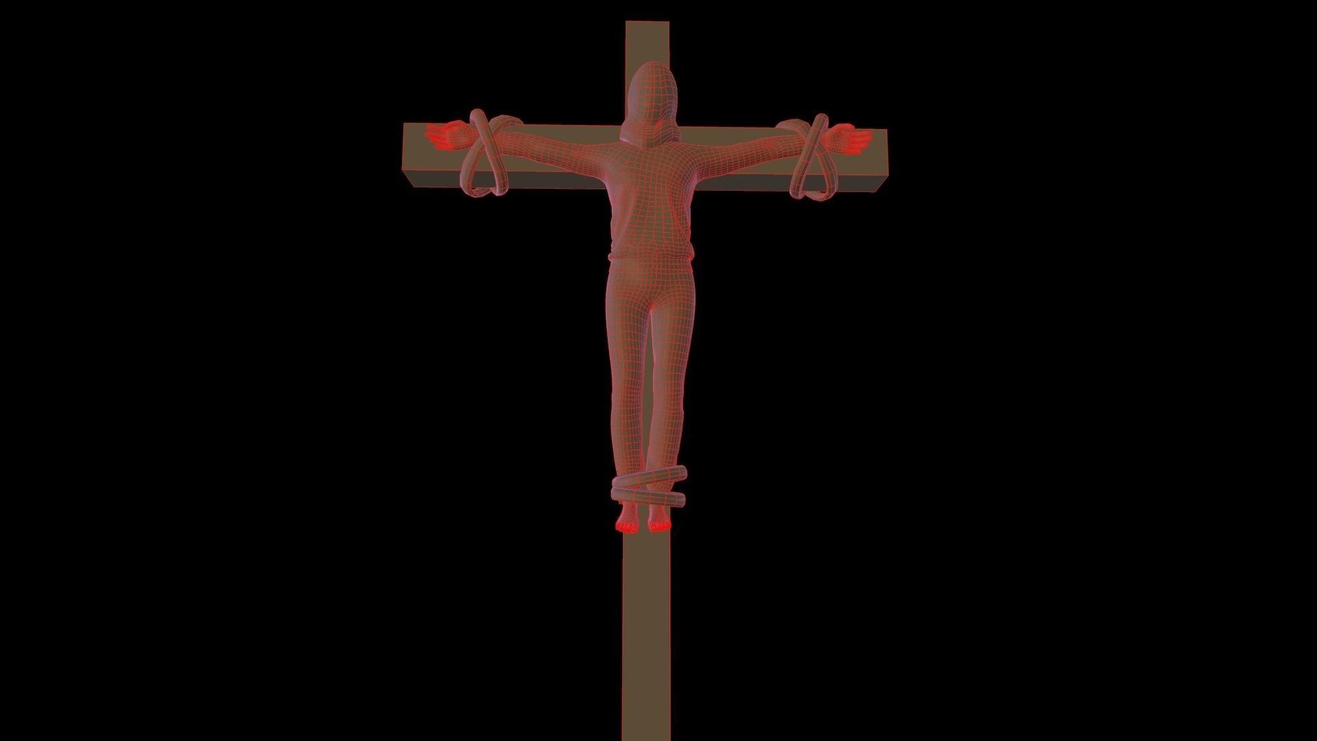 3D model crucified dead man VR / AR / low-poly | CGTrader