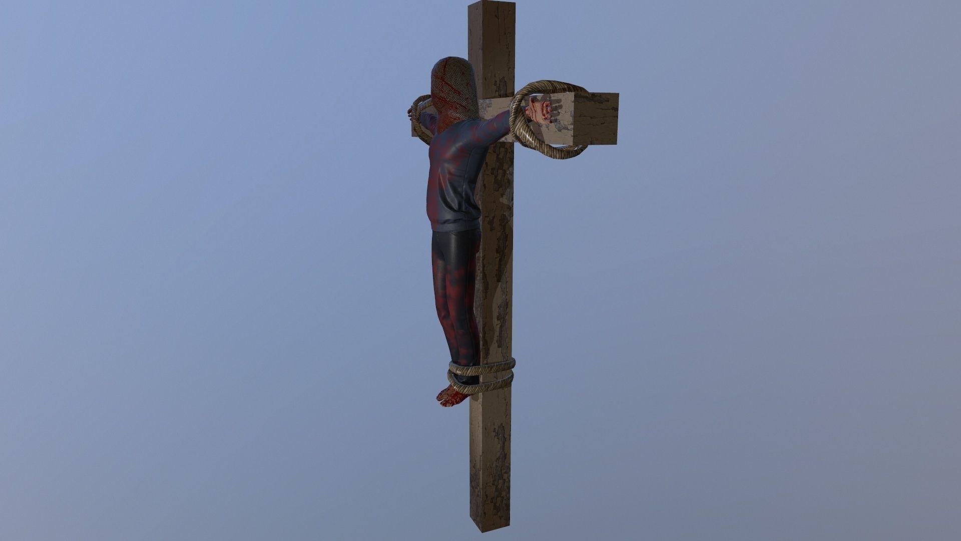 3D model crucified dead man VR / AR / low-poly | CGTrader